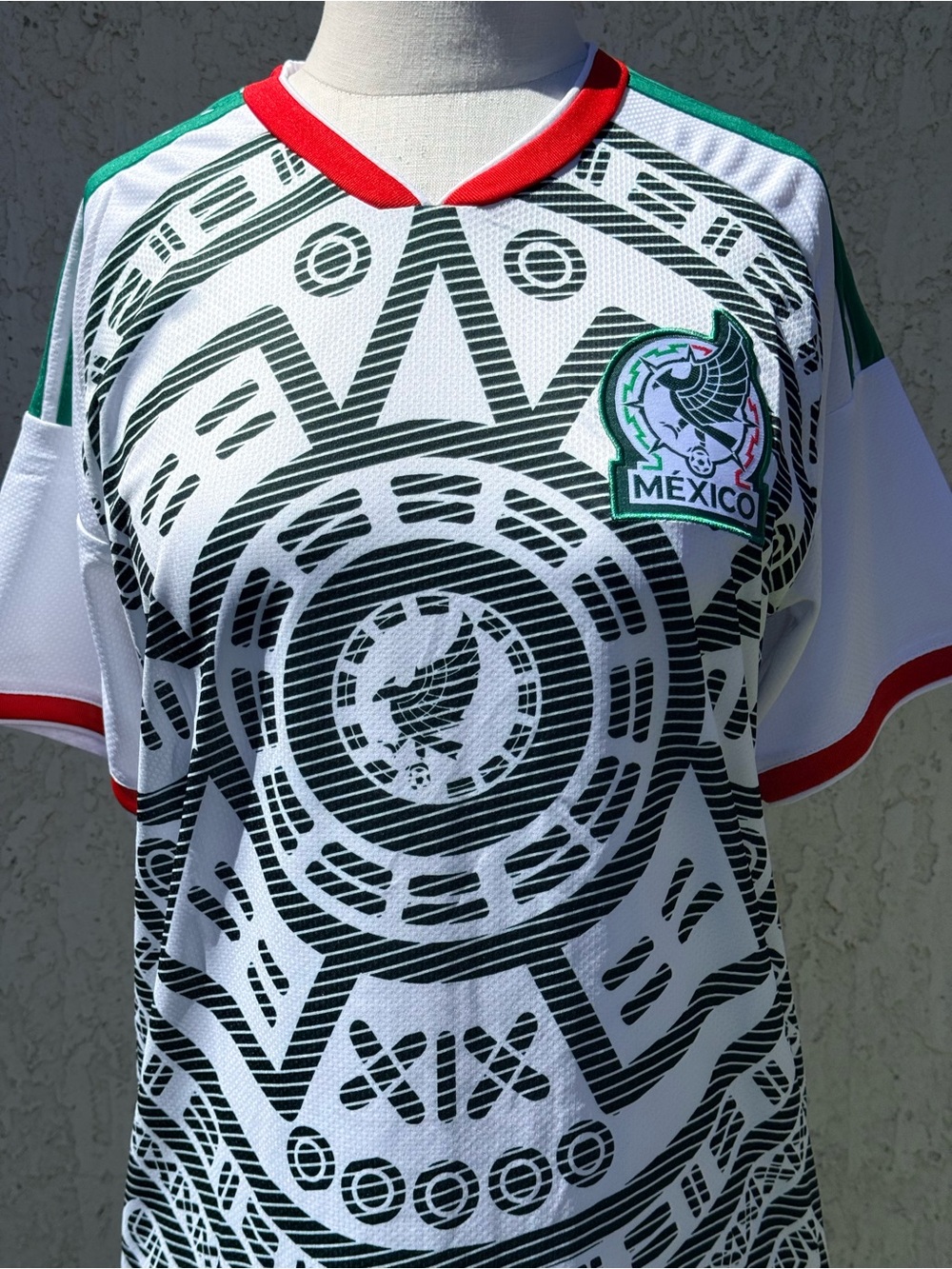 Tops | Mexico 1998 World Cup Retro Away Jersey Aztec Calendar White ...
